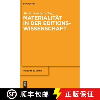 预订 Materialität in Der Editionswissenschaft [9783110231304]