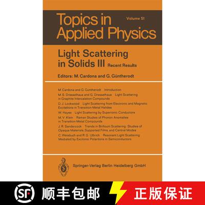 【3-4周达】Light Scattering in Solids III: Recent Results (Softcover reprint of the original 1st ed. ... [9783662311752]
