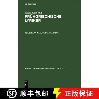 【3-4周达】精装 Sappho, Alkaios, Anakreon [9783112657874]