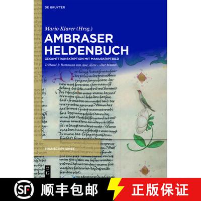 【3-4周达】精装 Hartmann von Aue: , Erec'., Der Mantel' [9783110718911]