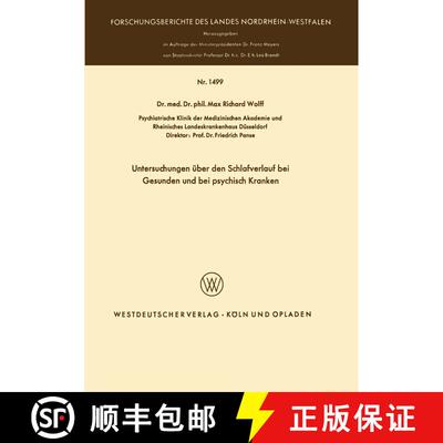 【3-4周达】Untersuchungen UEber Den Schlafverlauf Bei Gesunden Und Bei Psychisch Kranken [9783322983985]