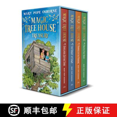 【3-4周达】Magic Tree House 1-4 Treasury Boxed Set: Dinosaurs Before Dark; The Knight at Dawn; Mummie... [9780593703830]