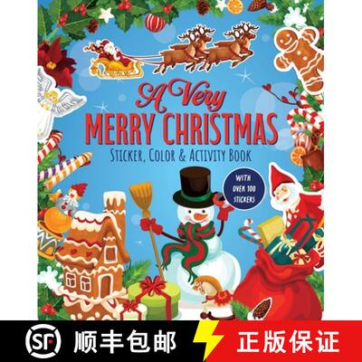 【3-4周达】A Very Merry Christmas Sticker, Color & Activity Book : With Over 100 Stickers! [9780785846987]