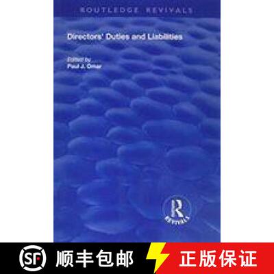【3-4周达】Directors' Duties and Liabilities [9781138729766]