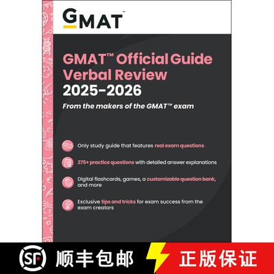 【3-4周达】GMAT Official Guide Verbal Review 2025 - 2026: Book + Online Question Bank [9781394333882]