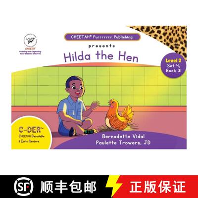 【3-4周达】C-DER (Cheetah Decodable & Early Readers) Set 4, Book 31, Hilda the Hen [9798330350469]