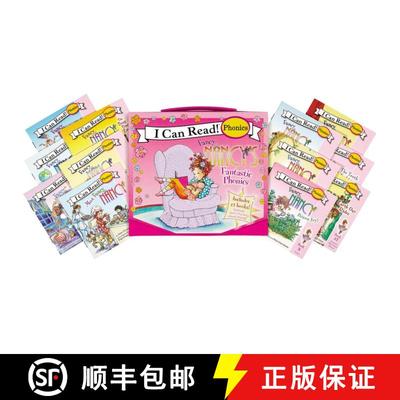 预订 Fancy Nancy's 12-Book Fantastic Phonics Fun!: Includes 12 Mini-Books Featuring Short and Long Vo... [9780062086334]