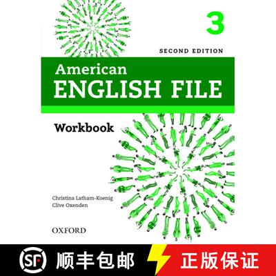 【3-4周达】American English File 2e Workbook Level 3 2019 Pack [9780194776059]