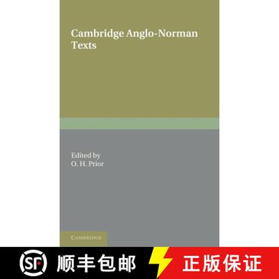 【3-4周达】Cambridge Anglo-Norman Texts [9781107600553]