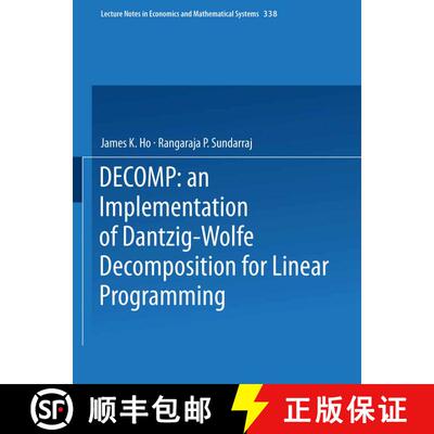【3-4周达】DECOMP: an Implementation of Dantzig-Wolfe Decomposition for Linear Programming [9780387971544]