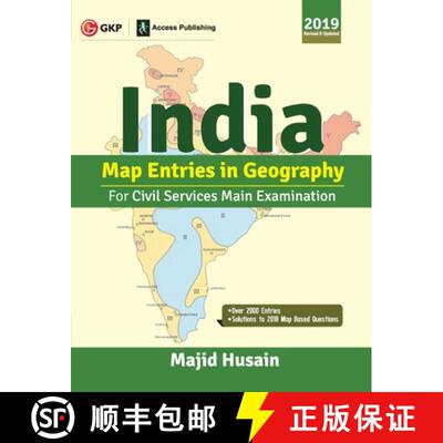 【3-4周达】India Map Entries in Geography for Civil Services Main Examination 2019 [9789388426497]