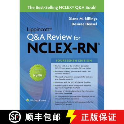 【3-4周达】Lippincott Q&A Review for Nclex-RN [9781975180386]