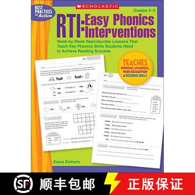 【3-4周达】Rti: Easy Phonics Interventions: Week-By-Week Reproducible Lessons That Teach Key Phonics ... [9780545236966]