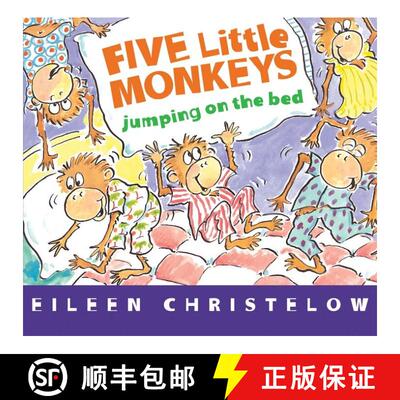 【3-4周达】Five Little Monkeys Jumping on the Bed (board book) [9781328884565]
