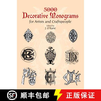 【3-4周达】5000 Decorative Monograms for Artists and Craftspeople [9780486429793]