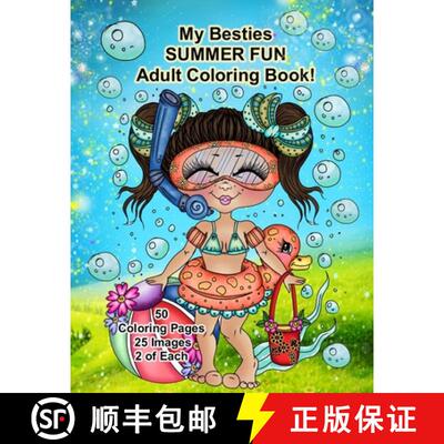【3-4周达】My Besties Summer FUN Adult Coloring Book [9781945731785]