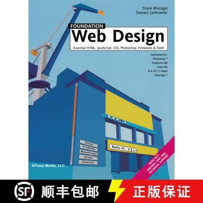 【3-4周达】Foundation Web Design: Essential Html, Javascript, CSS, Photoshop, Fireworks, and Flash (F... [9781590591529]