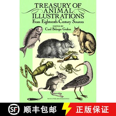 预订 Treasury of Animal Illustrations: From Eighteenth-Century Sources [9780486258058]