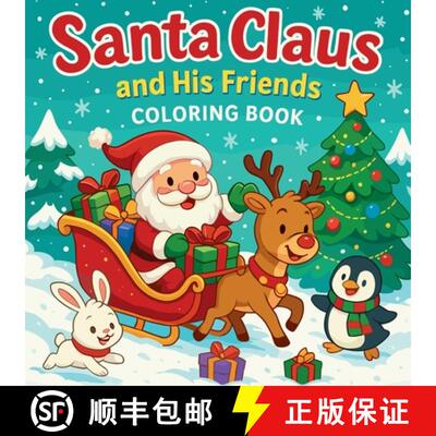 【3-4周达】Santa Claus and His Friends - Coloring Book [9784013617653]