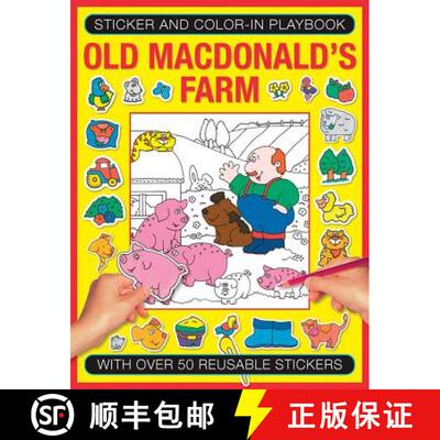 【3-4周达】Sticker and Color-In Playbook: Old Macdonald's Farm: With Over 50 Reusable Stickers [9781861477057]