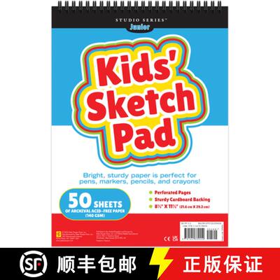 【3-4周达】Studio Series Jr. Kids' Sketch Pad 8.5 X 11.5 Inches (50 Perforated Sheets of High Quality... [9781441339454]
