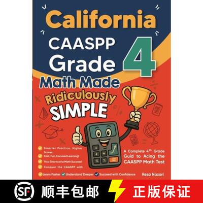 【3-4周达】California CAASPP Grade 4 Math Made Ridiculously Simple: A Comprehensive 4th Grade Guide t... [9798903504169]