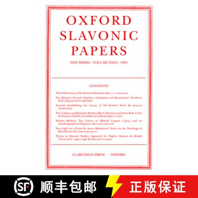 【3-4周达】Oxford Slavonic Papers: New Series: Volume XXXI (1998) [9780198159667]