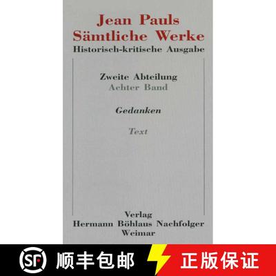 【3-4周达】Jean Pauls Sämtliche Werke. Historisch-kritische Ausgabe: Zweite Abteilung: Nachlass.Band... [9783740008253]