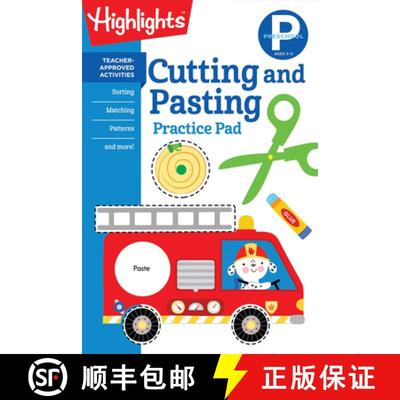 【3-4周达】Preschool Cutting and Pasting: Scissor Skills Activity Book for Preschoolers to Practice C... [9781684376568]