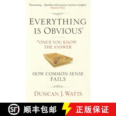 【3-4周达】Everything is Obvious: Why Common Sense is Nonsense [9781848872165]