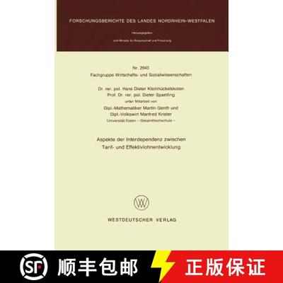 【3-4周达】Aspekte der Interdependenz zwischen Tarif- und Effektivlohnentwicklung [9783531029436]