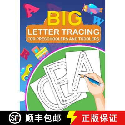 预订 Big Letter Tracing for Preschoolers and Toddlers: Kids Ages 2-5 Years Old, Tracing Coloring Lett... [9783755112556]