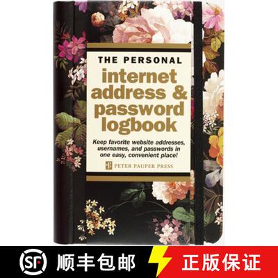 【3-4周达】Midnight Floral Internet Address & Password Logbook [9781441334848]