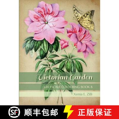 【3-4周达】Victorian Garden: Greyscale Colouring Book 8 [9781458351227]
