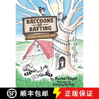 【3-4周达】Raccoons Go Rafting: Coloring and Activity Book [9781955568289]