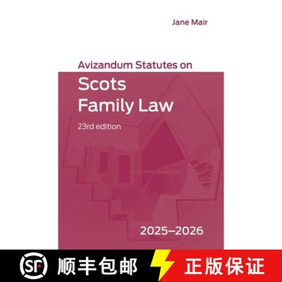 【3-4周达】Avizandum Statutes on Scots Family Law: 2025-2026, 23rd Edition [9781399554244]