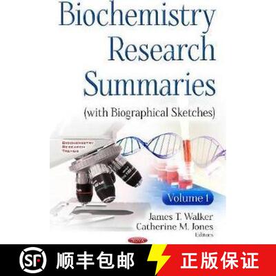 【3-4周达】精装 Biochemistry Research Summaries (with Biographical Sketches): Volume 1 [9781536108958]