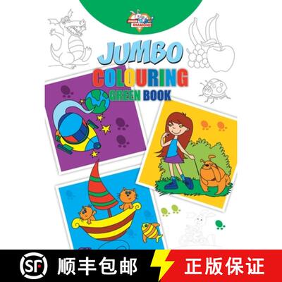 【3-4周达】Jumbo Colouring Green  Book  for 4 to 8 years old  Kids | Best Gift to Children for Drawin... [9789384906276]