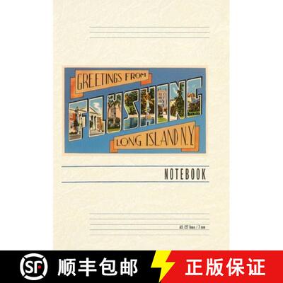 【3-4周达】Vintage Lined Notebook Greetings from Flushing, Long Island, New York [9798385419852]