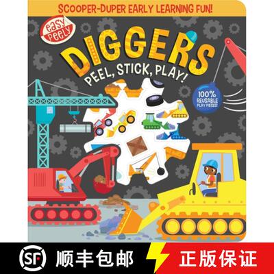 【3-4周达】精装 Easy Peely Diggers - Peel, Stick, Play! [9781801059114]