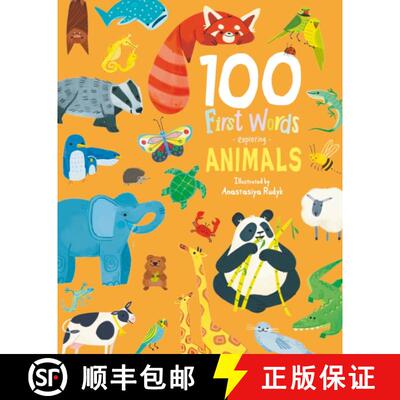 【2-3周达】精装 100 First Words Exploring Animals (Cased) [9781802633603]