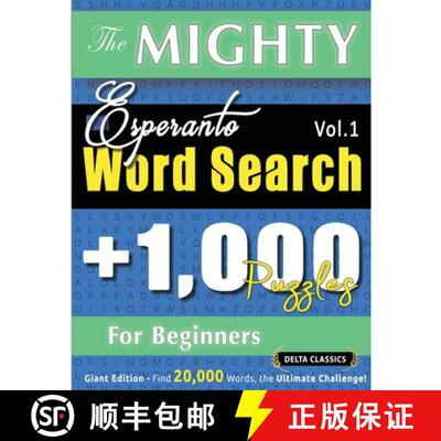 【3-4周达】The Mighty Esperanto Word Search - 1,000 Puzzles for Beginners - Delta Classics - Giant Ed... [9798349054228]