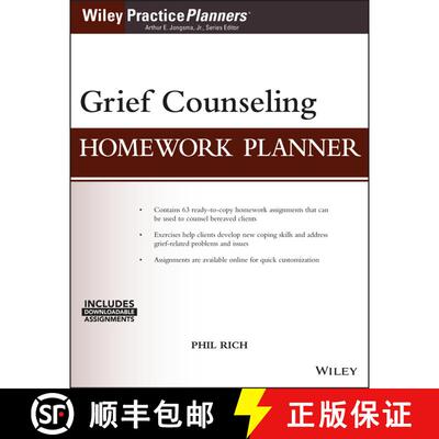【3-4周达】Grief Counseling Homework Planner (W/ Download) [Wiley心理学] [9781119385028]