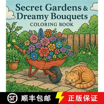 【3-4周达】Secret Gardens & Dreamy Bouquets Coloring Book [9783269032166]