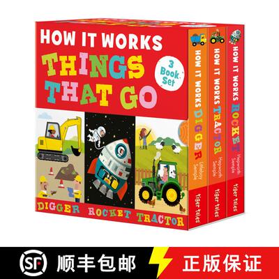 【3-4周达】How it Works: Things That Go 3-Book Boxed Set: Digger; Rocket; Tractor [9781664351486]