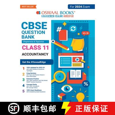 【3-4周达】Oswaal CBSE Chapterwise & Topicwise Question Bank Class 11 Accountancy Book (For 2023-24 E... [9789356349247]