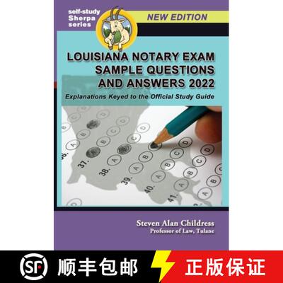 【3-4周达】Louisiana Notary Exam Sample Questions and Answers 2022: Louisiana Notary Exam Sample Ques... [9781610274500]