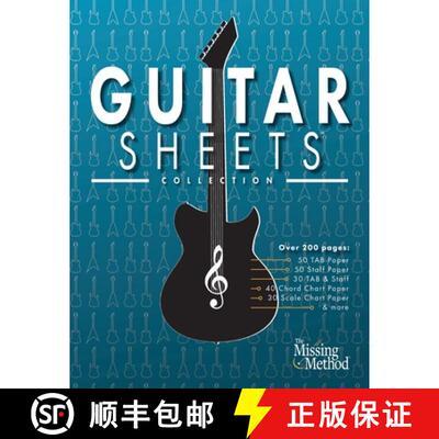 【3-4周达】Guitar Sheets Collection:  Over 200 pages of Blank TAB Paper, Staff Paper, Chord Chart Pap... [9781953101129]