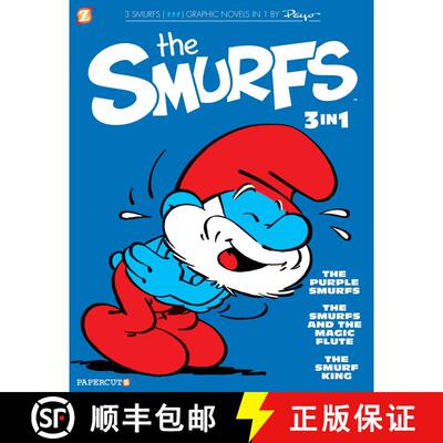 【3-4周达】The Smurfs 3-in-1 #1: The Purple Smurfs, The Smurfs and the Magic Flute, and The Smurf King [9781545801253]