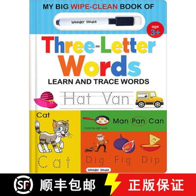 【3-4周达】My Big Wipe and Clean Book of Three Letter Words for Kids: Learn and Trace Words [9789354401282]